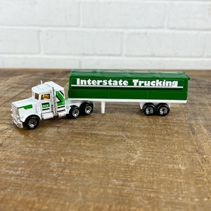 1981 Vintage Matchbox Peterbilt Semi Truck With Trailer ACE Interstate ...