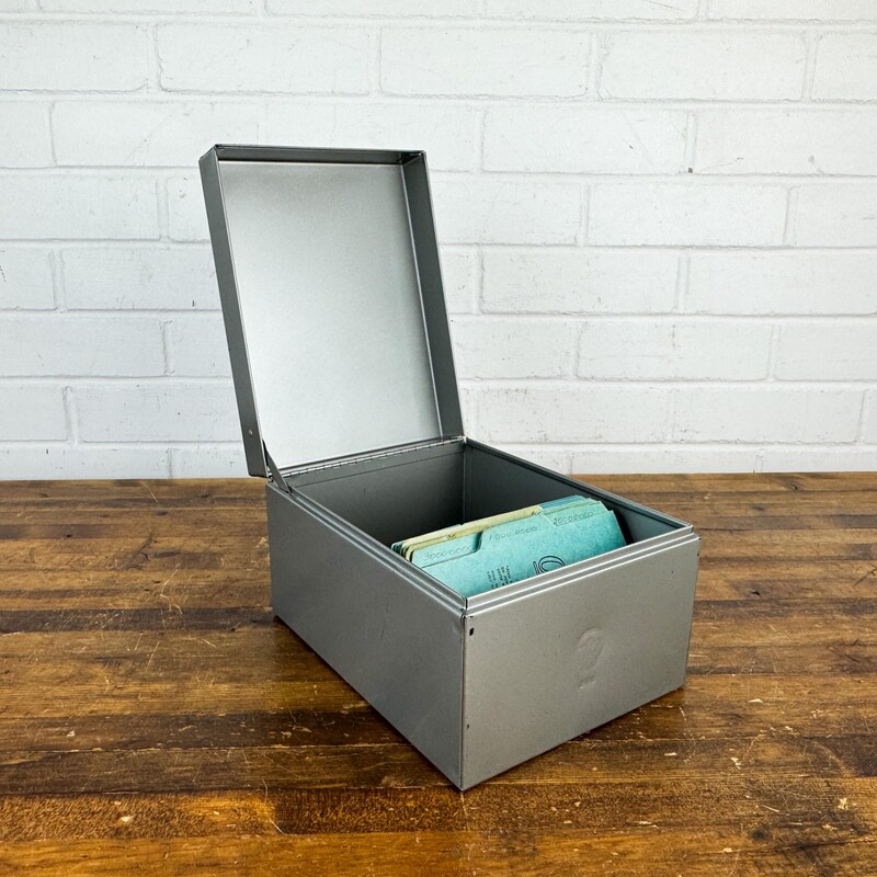 Metal Recipe Box - Etsy