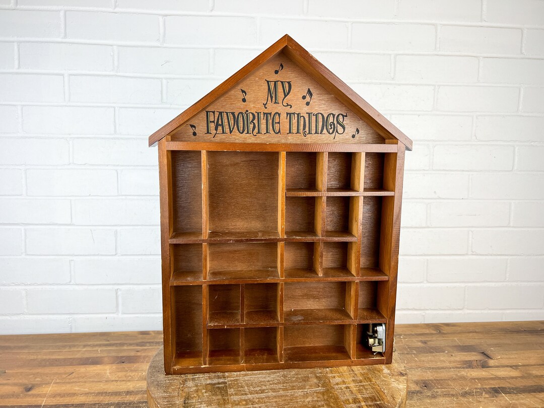 Vintage My Favorite Things Cubby Shelf Shaped Like House 21 Slots ...