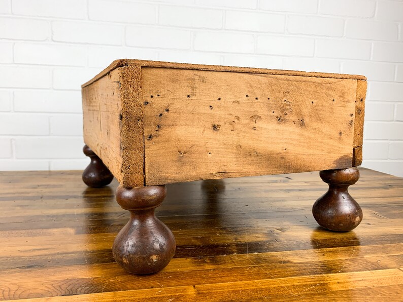 Handmade Wood Stool With Bumpy Legs Authentic Vintage - Etsy