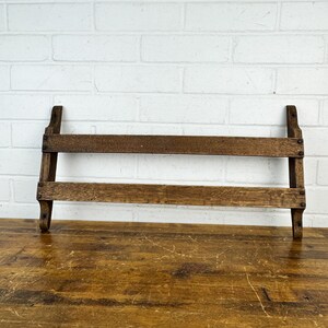 Vintage Wooden Church Pew Hymnal Holder – Rustic Wall Shelf or Book ...
