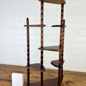 Vintage Wood Spindle Wall Corner Shelf 5 Tier Shelf Shelf With 5 ...