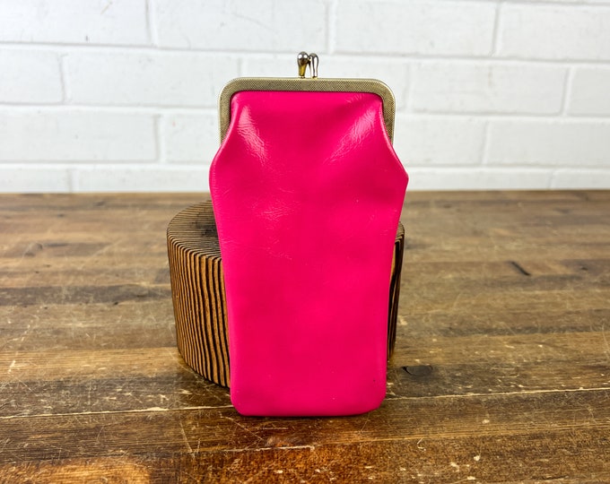 Vintage Pink Cigarette Case With Kiss Lock Clasp Simple Pink Pouch - Etsy