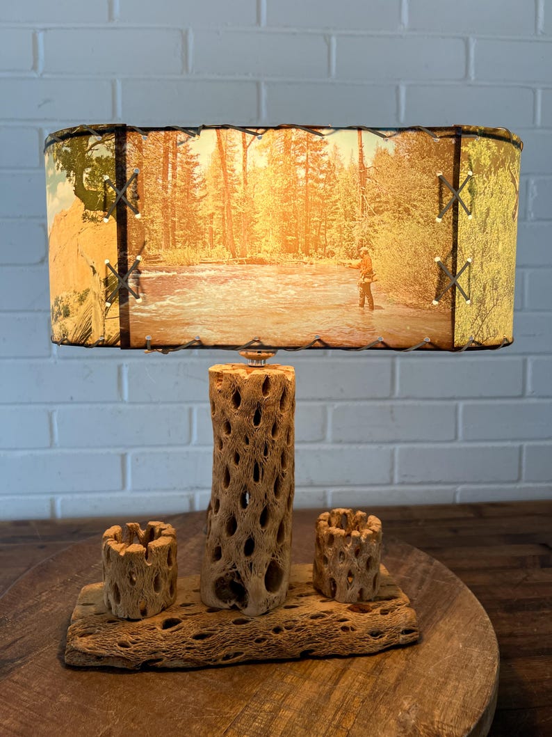 Mid Century Cholla Cactus Lamp That Plugs in Fishing Decor - Etsy