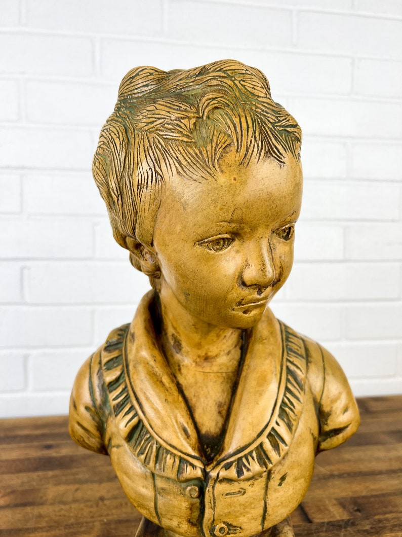 15 Vintage Metal Young Child Bust Sculpture From Basco - Etsy