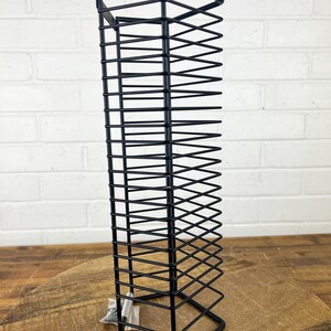 Vintage Black Metal Compact Disc Holder for Wall Metal Holds 24 Cds ...