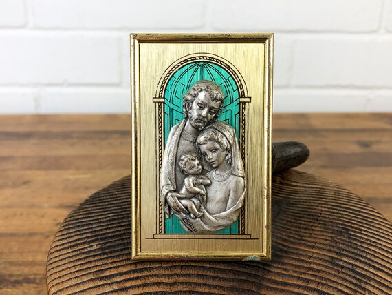 Small Holy Family Metal Icon Authentic Vintage Religious Item - Etsy