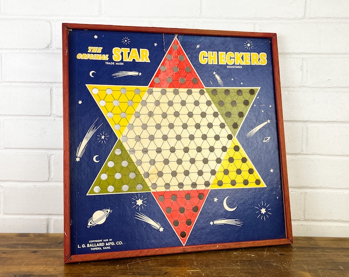 The Original Star Checkers L.G. Ballard MFG Copyright 1938 Vintage ...