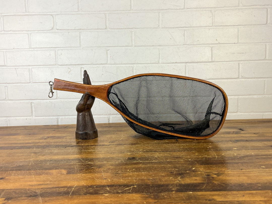 Vintage Fishing Net to Display Old Fishing Decor Vintage Landing Net ...