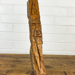 15 Vintage Hand Carved Wooden Face Wood Spirit Carving Carved Face Wood ...