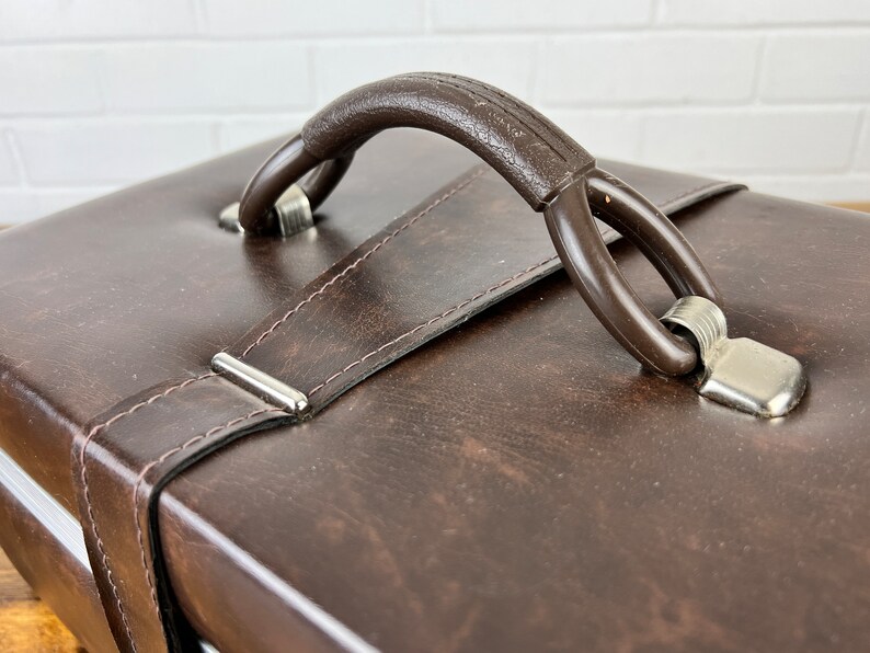 Vintage 8 Track Holder Case Holds 24 Tapes Faux Leather Brown - Etsy