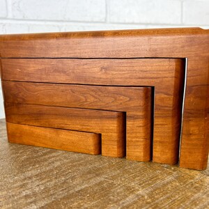 Vintage Wood Folding Candlestick Holder for 5 Candles Wooden ...