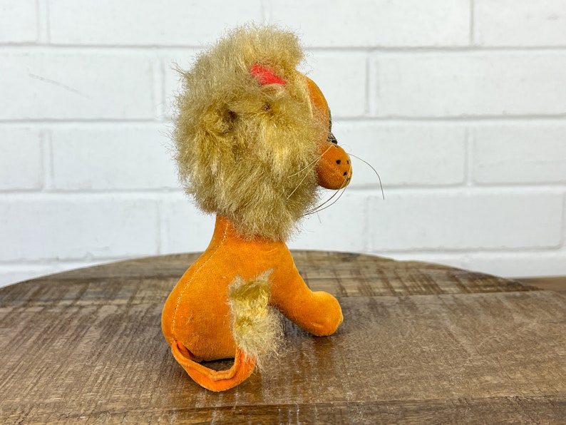 1960s Vintage Orange Lion Stuffed Animal With Fluffy Mane Made - Etsy