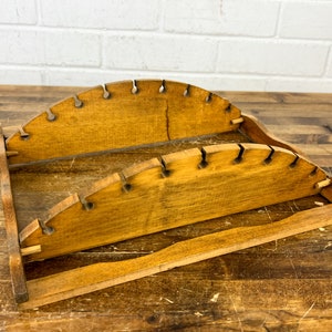 Vintage Wood Souvenir Spoon Rack for Collectible Spoons Holds 18 Small ...