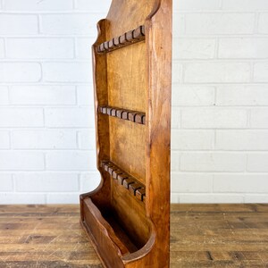 Vintage Wood Souvenir Spoon Rack for Collectible Spoons Holds 24 Small ...