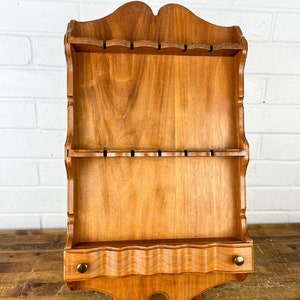 Vintage Wood Souvenir Spoon Rack for Collectible Spoons Holds 10 Small ...