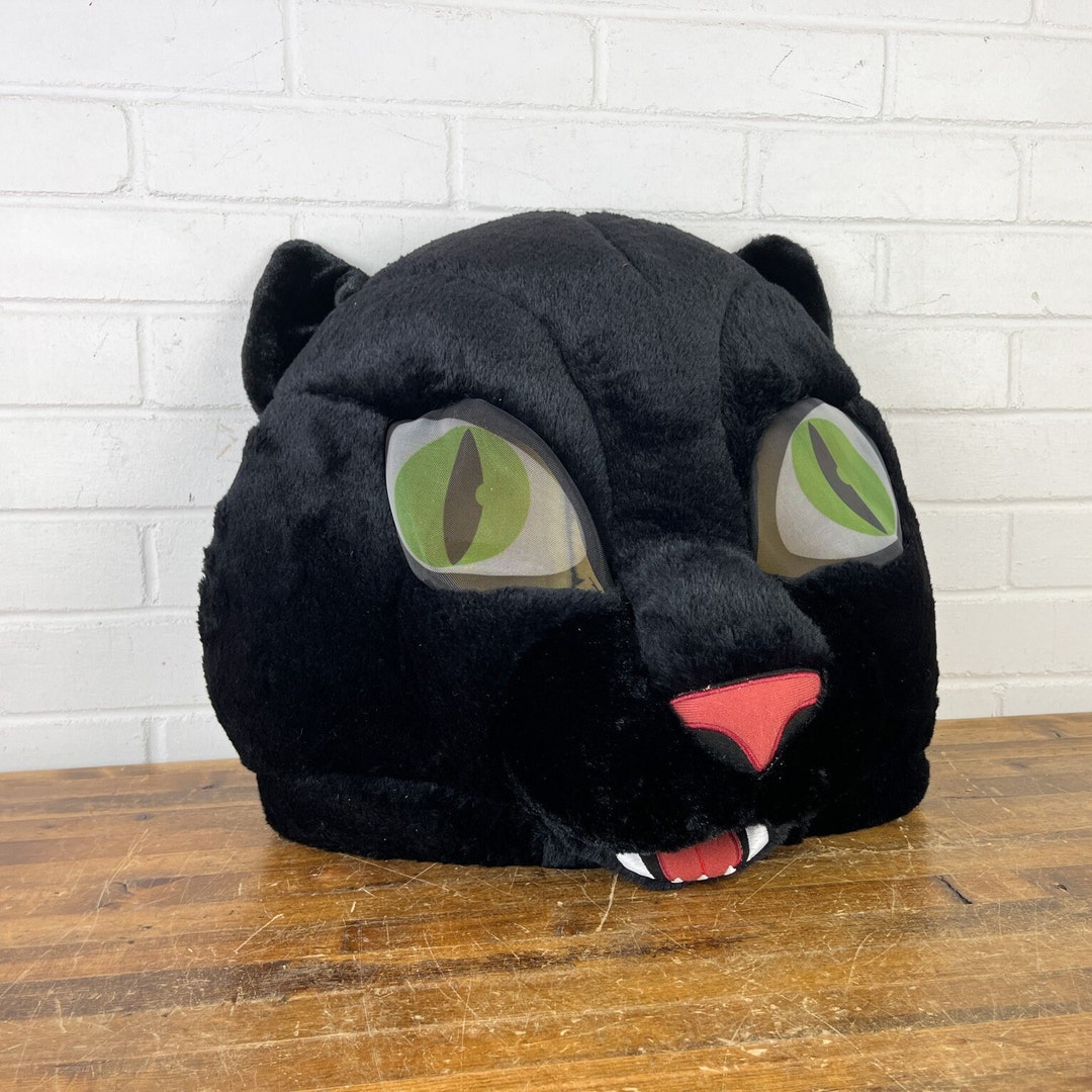 Large Vintage Black Cat Mask Goes Over Head Black Panther - Etsy