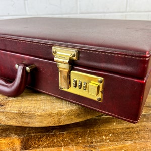 Authentic Vintage Brown Briefcase Box With Gold Accents Combination ...