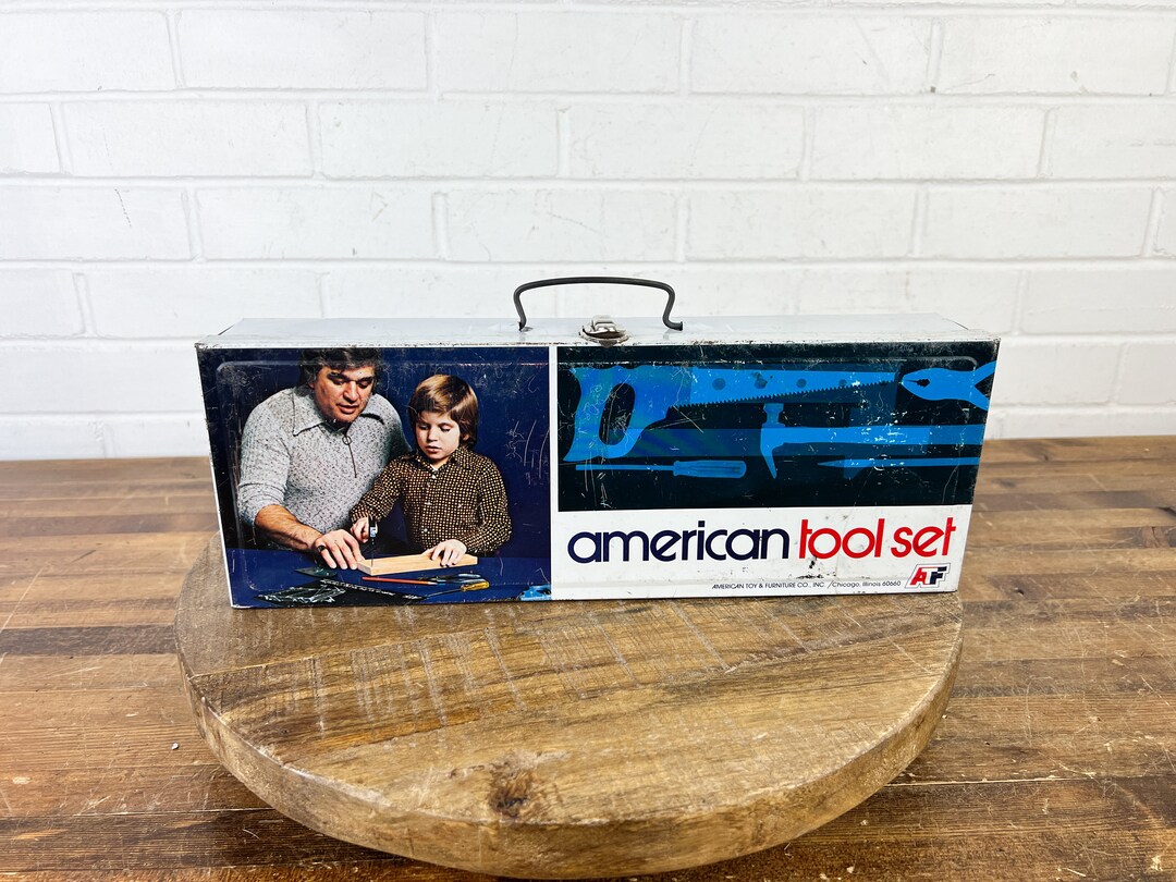 Vintage American Tool Set Metal Box: Distressed Industrial Decor - Etsy