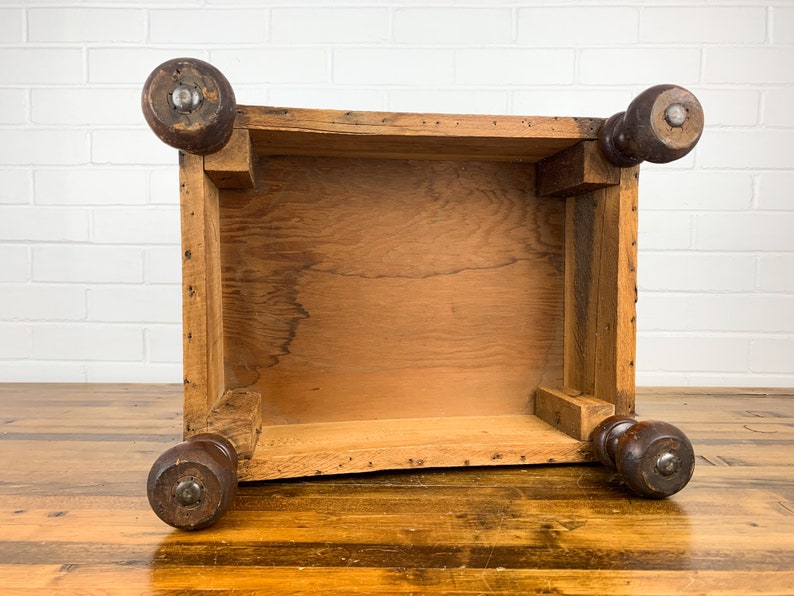 Handmade Wood Stool With Bumpy Legs Authentic Vintage - Etsy