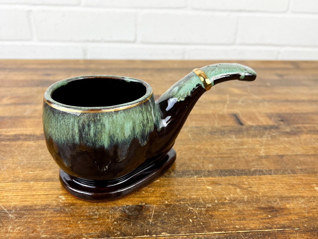 Vintage Ceramic Pipe Shaped Indoor Planter Ardco Dallas Made in Japan ...