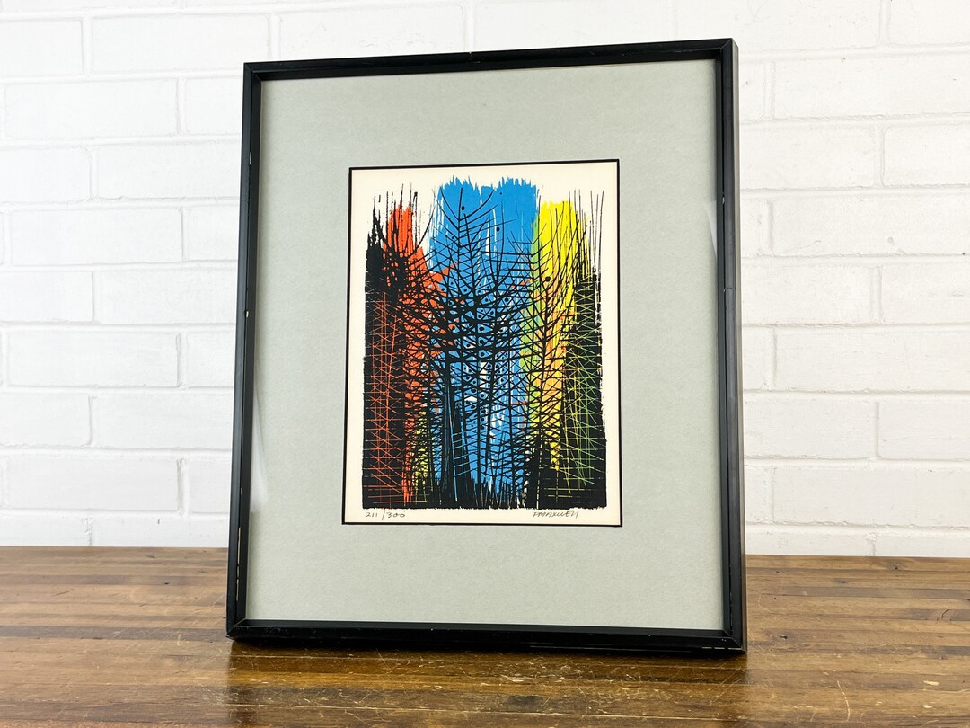 1970s Vintage Paul Maxwell Signed Framed Print in Frame Numbered 211/300 Artist Paul Maxwell ...