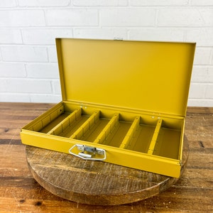 Vintage Yellow Metal 35mm Slide Box With Latch and Handle Projector ...