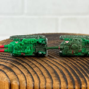 2 Vintage Miniature Toy Tanks Micro Machines Military Vehicle Minitank ...
