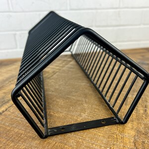 Vintage Black Metal Compact Disc Holder for Wall Metal Holds 24 Cds ...