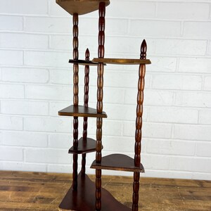 Vintage Wood Spindle Wall Corner Shelf 5 Tier Shelf Shelf With 5 ...