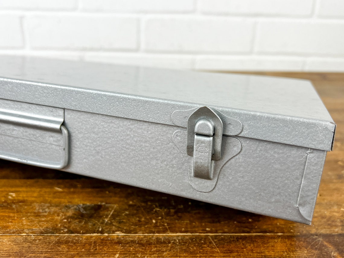 Vintage Gray Metal 35mm Slide Box With Latch and Handle - Etsy