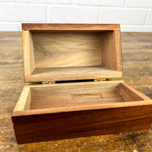 Vintage Wooden Recipe Box With Lid Solid Walnut Box File Organizer for ...
