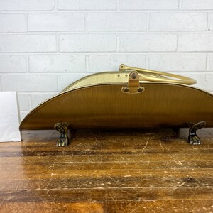 Vintage Gold Metal Fireplace Log Holder With Claw Feet Gold Indoor ...