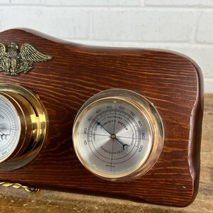 Vintage Horizontal Wood Weather Station for Wall Authentic - Etsy
