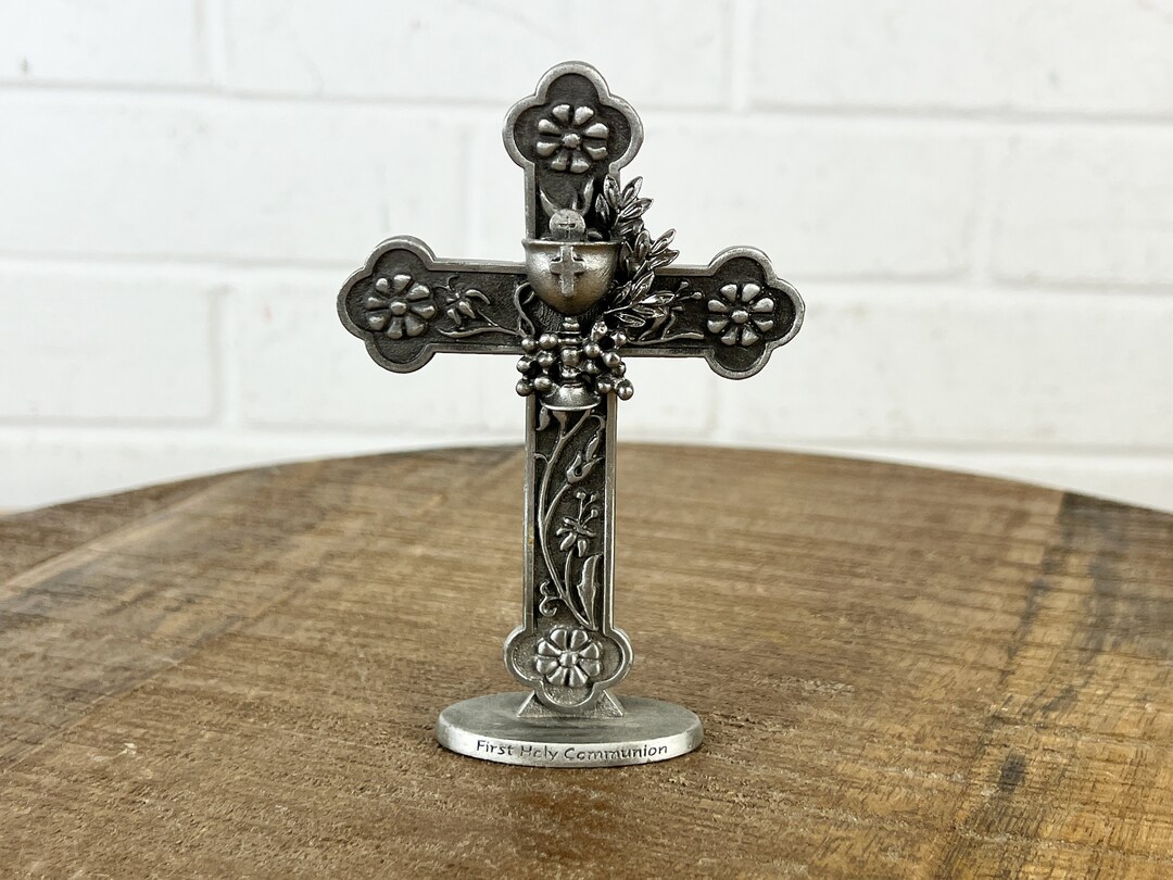 First Holy Communion Pewter Cross Crucifix by Cathedral Arts Pewter ...