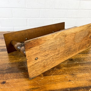 Vintage Wooden Butcher Paper Holder Paper Cutter for Rolls of Paper ...