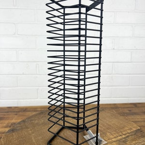 Vintage Black Metal Compact Disc Holder for Wall Metal Holds 24 Cds ...