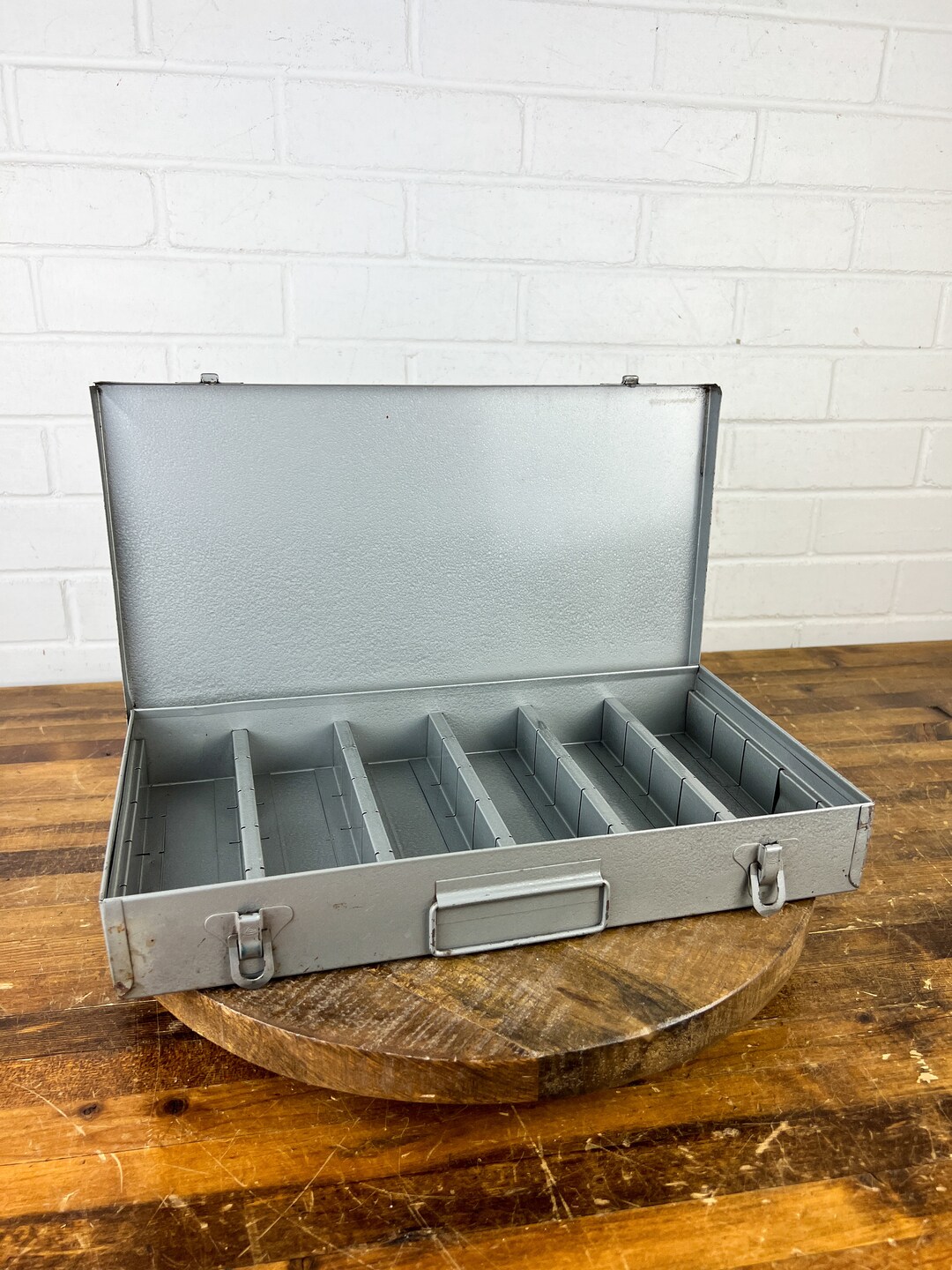 Vintage Silver Metal 35mm Slide Box With Latch and Handle Projector ...