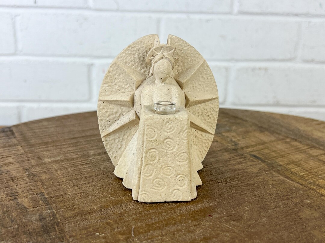 Vintage Angel Bud Vase Beige Angel Stoneware Small Flower Vase - Etsy