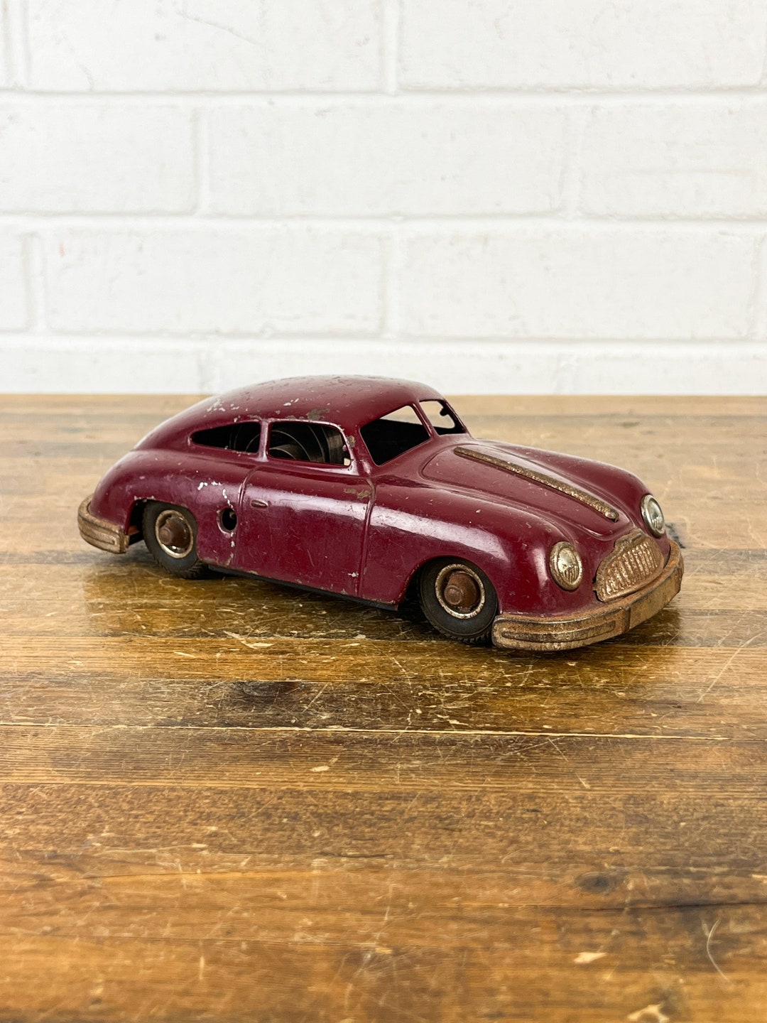 8" Vintage Porsche 356 Sixmobil by Gescha No 557 Maroon Porsche Made in ...