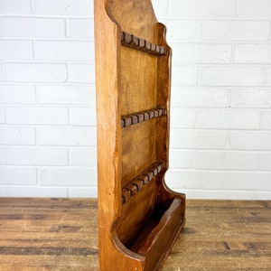 Vintage Wood Souvenir Spoon Rack for Collectible Spoons Holds 24 Small ...