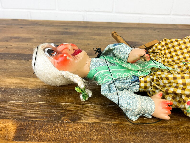 Grandma Marionette Aged Vintage Puppet Classic Rustic Nana - Etsy