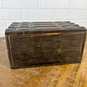 Vintage Simple Dark Wood 3x5 Card Holder Hanging Recipe Box for 3x5 ...