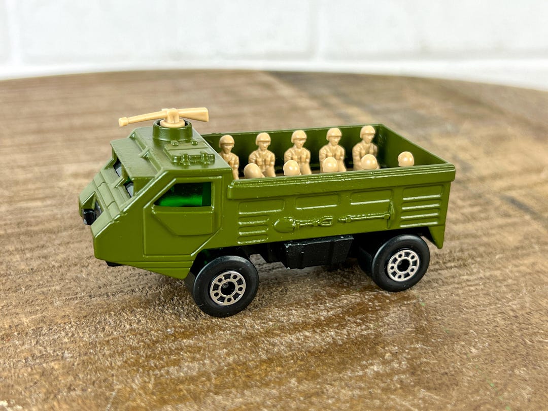 1976 Vintage Matchbox Personnel Carrier Military Truck With Soldiers in ...