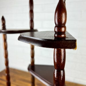 Vintage Wood Spindle Wall Corner Shelf 5 Tier Shelf Shelf With 5 ...