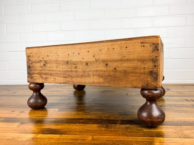 Handmade Wood Stool With Bumpy Legs Authentic Vintage - Etsy