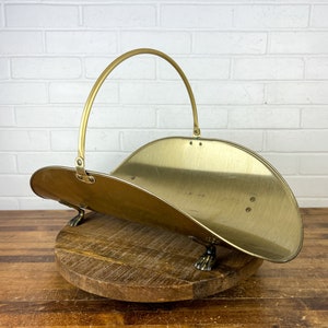 Vintage Gold Metal Fireplace Log Holder With Claw Feet Gold Indoor ...