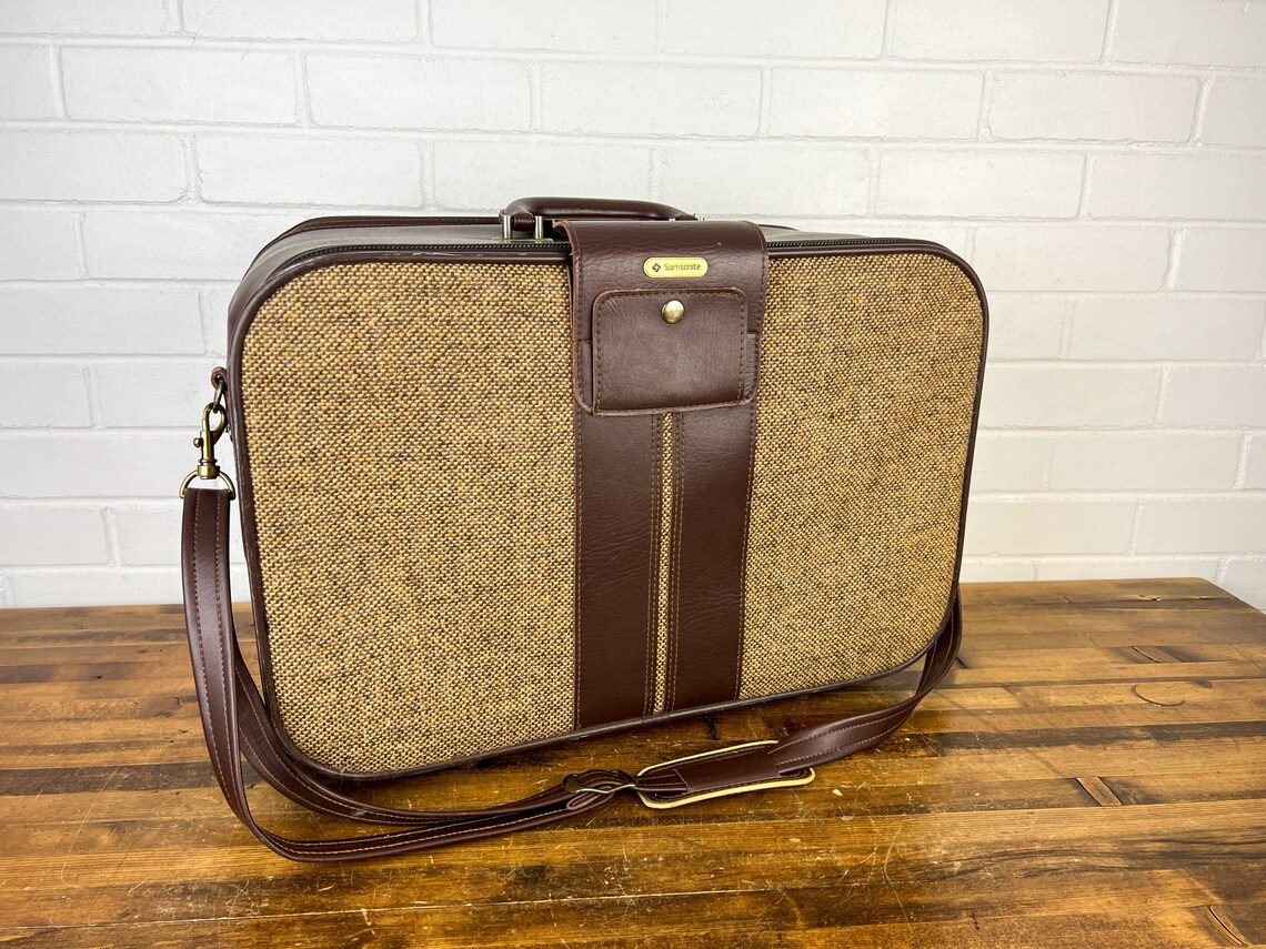 Vintage Brown Samsonite Luggage Soft and Hard Authentic - Etsy