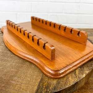 Vintage Wood Souvenir Spoon Rack for Collectible Spoons Holds 22 Small ...