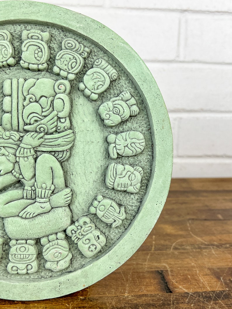 Vintage Mayan Zodiac Calendar Sculpture Tzolkin Zodiaco Maya - Etsy